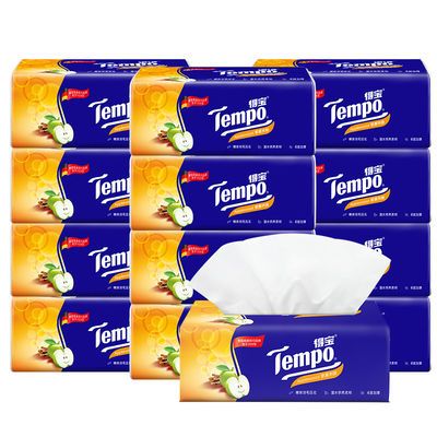 Tempo得宝抽纸4层得宝纸巾餐巾纸苹果木卫生纸抽6包/12包T2280_拼多多返利优惠券 - 一起惠返利网_178hui.com