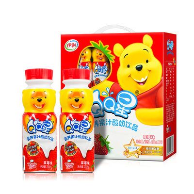 【5月】伊利qq星营养果汁酸奶饮品草莓味香蕉味200ml*16瓶整箱_拼多多返利优惠券 - 一起惠返利网_178hui.com